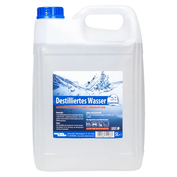 Destilliertes Wasser 5 L Palette, 144 Kanister